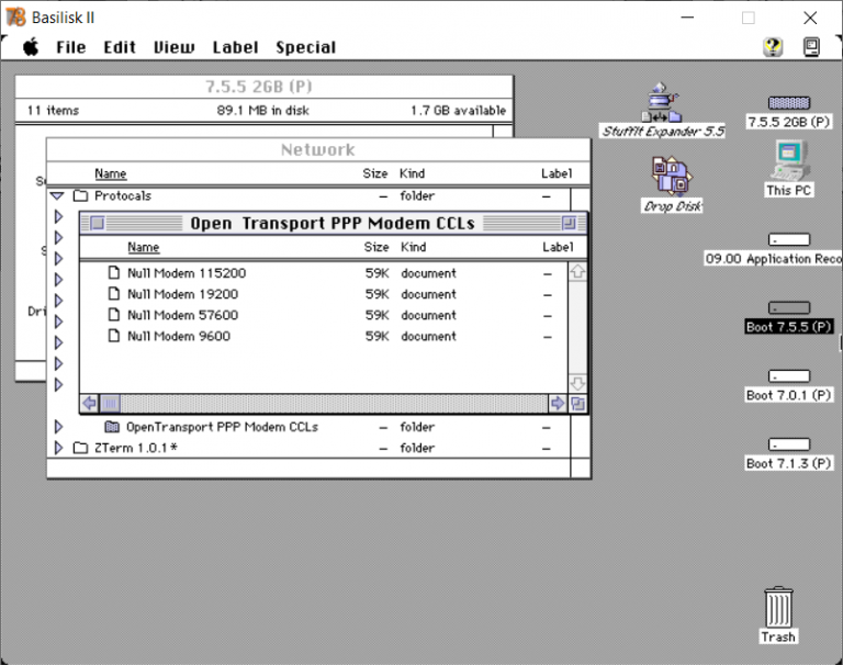ARA 2.1 and Basilisk II: AppleShare file transfers from Windows 10 to a ...